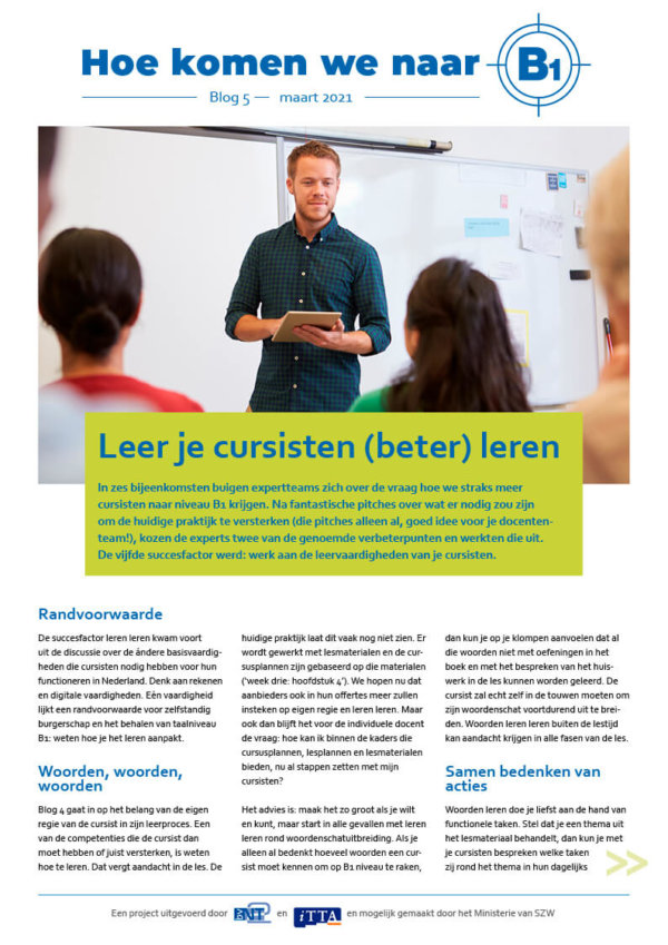 5. Leer je cursisten (beter) leren - BVNT2